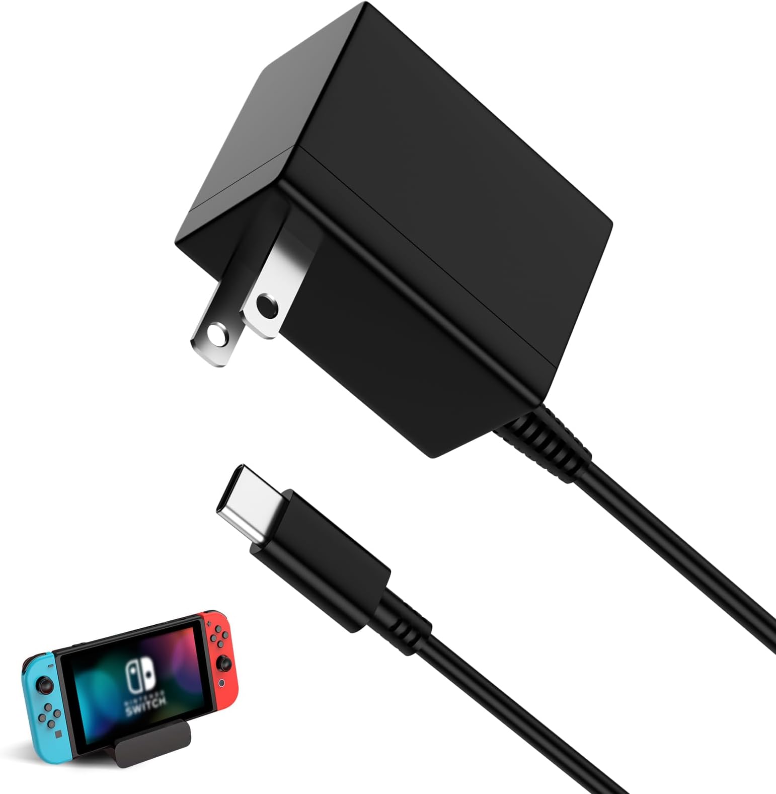 Amazon.com: Charger for Nintendo Switch with 5FT Charging Cable, AC ...