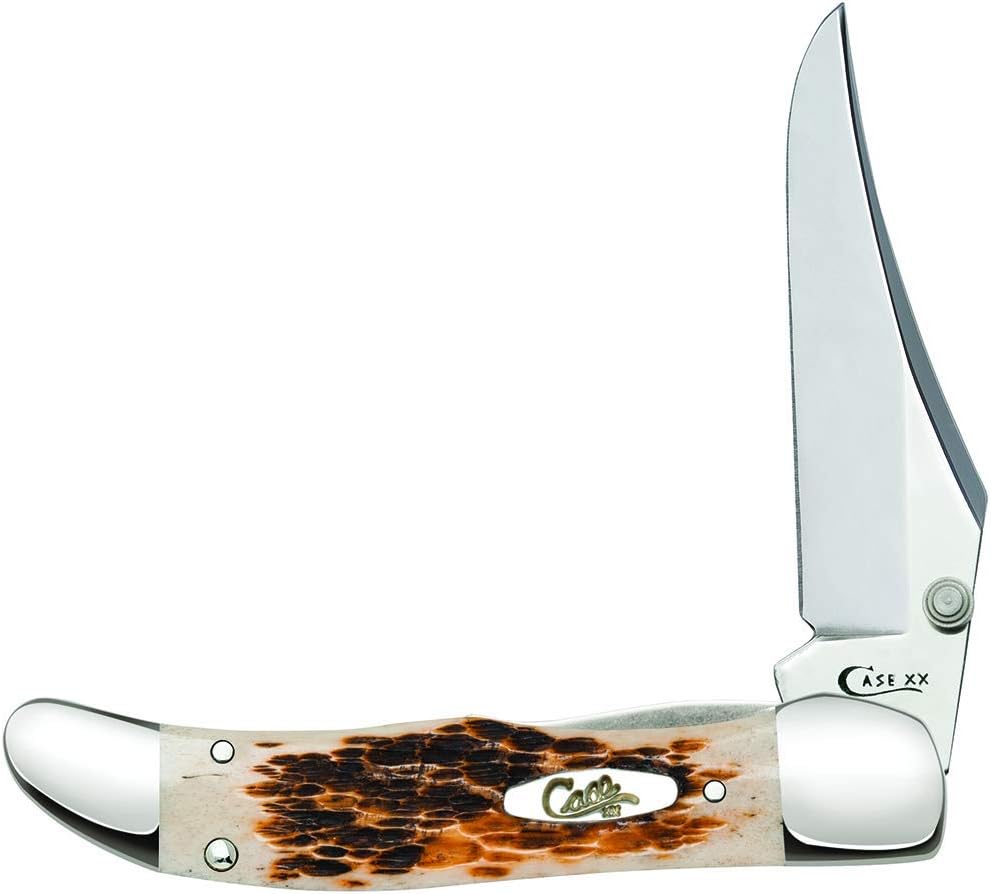 Amazon.com : CASE XX WR Pocket Knife Amber Bone Assisted Opening Mid ...