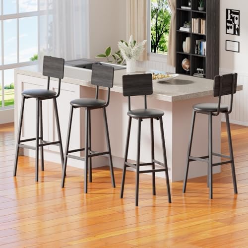 Cuezal Set de 4 Bancos para Barra de Cocina, Taburetes de Bar, Silla ...