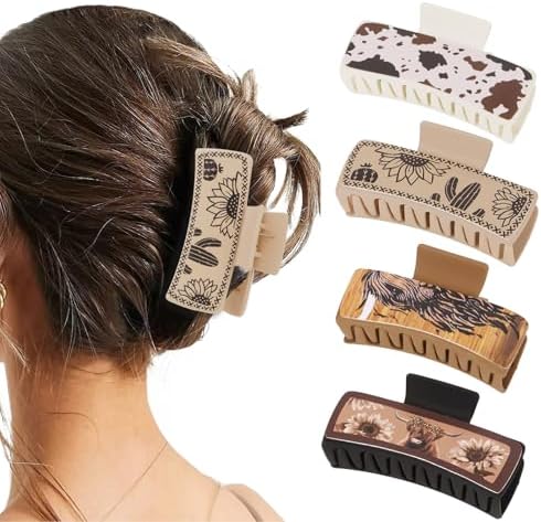 Amazon.com : Amariver Western Hair Clips for Women 4pcs Western Claw ...