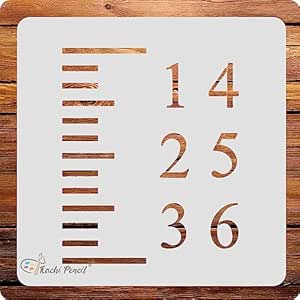 Kachi Pencil Growth Chart Stencil for Craft Painting, Scrapbooking ...