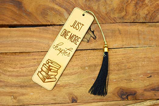 Jangir Enterprises Just One More Wooden Bookmark | Bookmark with Custom ...