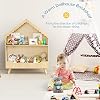 Amazon.com: Curipeer Kids Dollhouse Bookshelf, Wooden Bookcase Storage ...