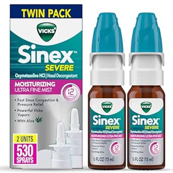 Amazon.com: Vicks Sinex Severe Nasal Spray, Moisturizing Ultra Fine ...