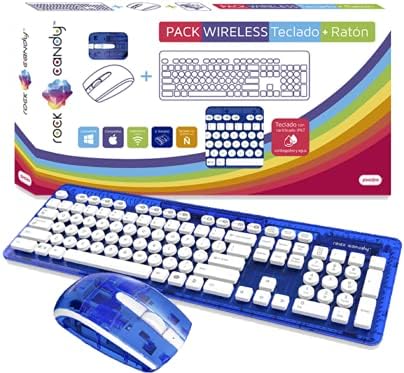 PDP- Keyboard + Mouse Rock Candy Wireless Blue : Amazon.co.uk ...