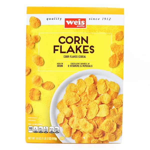 Amazon.com: Weis Quality, Cereal Golden Corn Flakes, 18 Ounce