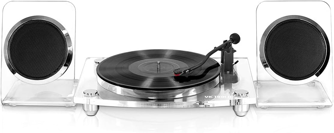 Amazon.com: Victrola Modern Acrylic 2-Speed Bluetooth Turntable with 40 ...