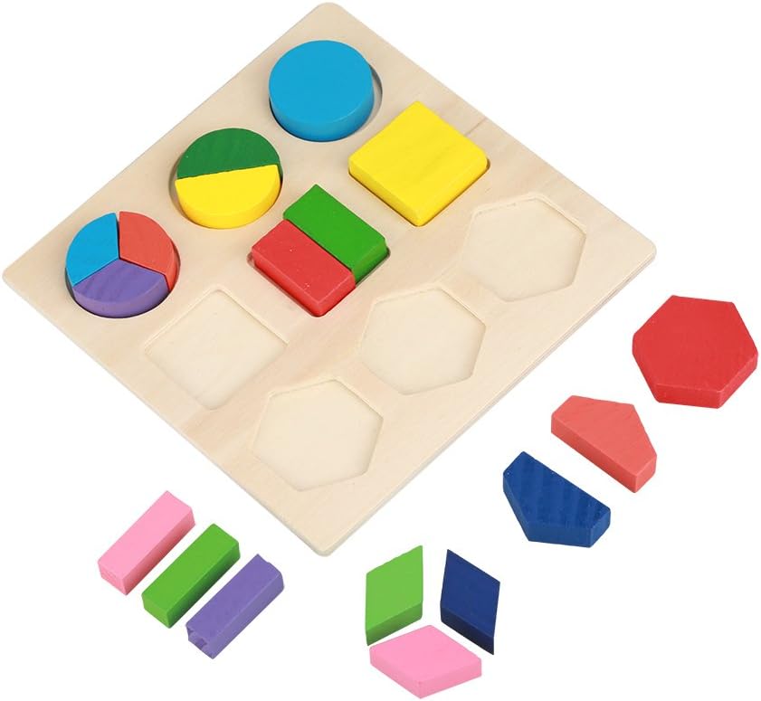 Kids Wooden Block Matching Game,Wood Board Match Puzzles Geometry ...