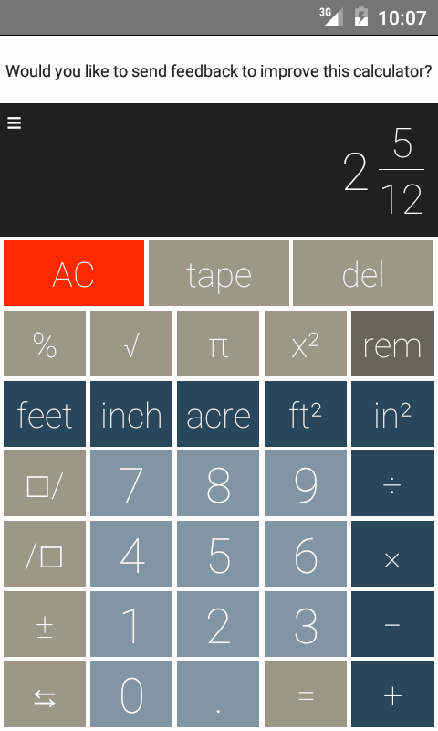 Feet&Inches Fraction Calculator - App on Amazon Appstore