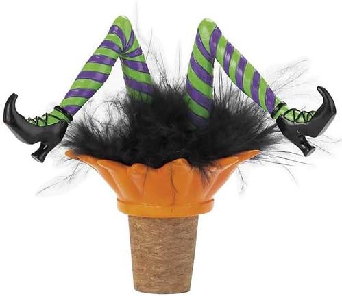 Amazon.com: Wiggle Leg Witch Wine Bottle Toppers - Purple/Green Stockings