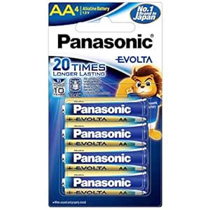 Panasonic Evolta Premium AA Alkaline 1.5V Batteries - Long-Lasting, Anti-Leak Seal, Power ...