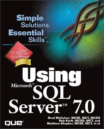 Amazon | Using Microsoft SQL Server 7.0 (Using Series) | McGehee, Brad ...