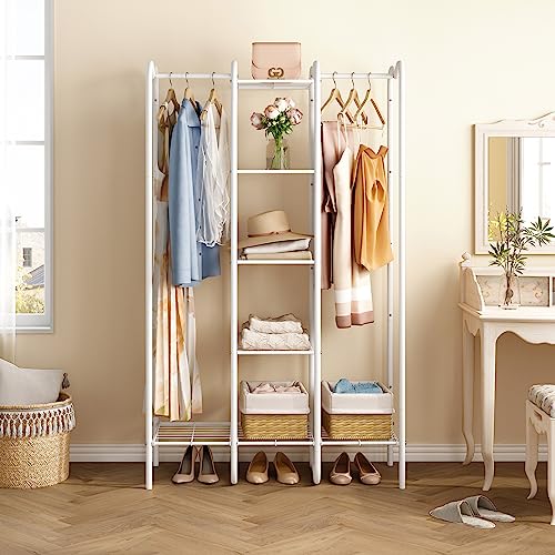 Snapklik.com : Gewudraw Portable Closet Wardrobe, Free Standing Shelves ...