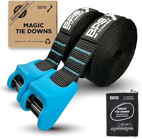 Amazon.com: BPS ‘Magic’ Tie Down Straps for Roof Rack - ‘No Scratch’ 15 ...