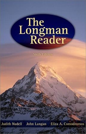 Amazon.com: The Longman Reader, 6th Edition: 9780321142634: Nadell ...
