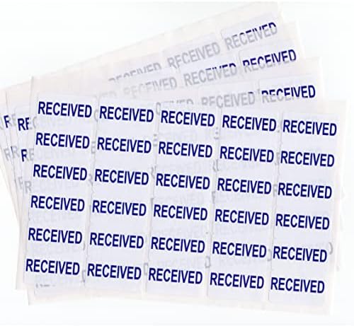 480x Received Stickers (38 x 21mm) Clean, Clear & Consistent Self ...
