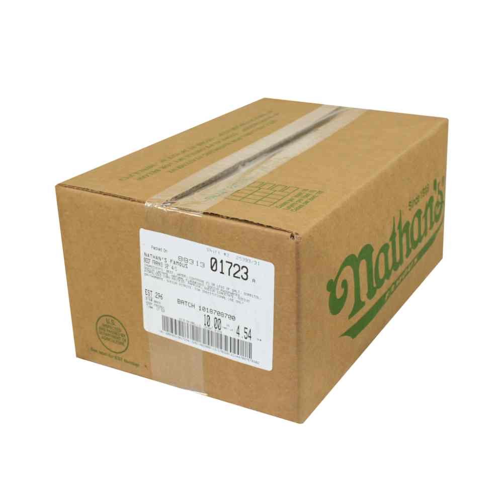 Amazon.com : Nathans Famous Skinless Beef Frank - 40 per case ...