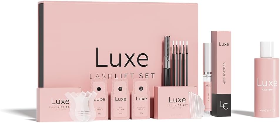 Amazon.com : Luxe Cosmetics Lashlift and Cleanser - Professional Eyelash Lift Kit with Gentle ...