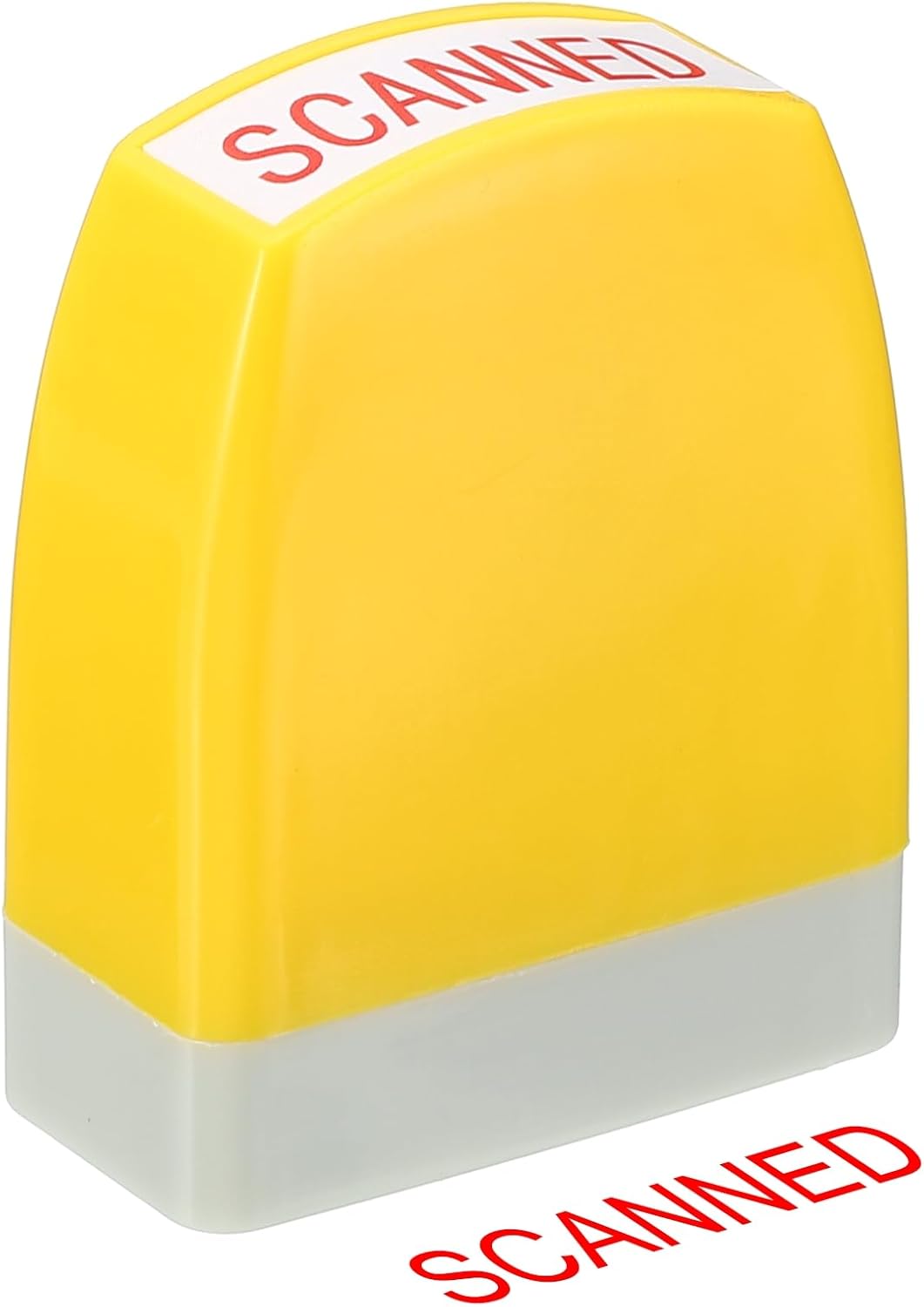 PATIKIL Scanned Notice Stamp Self Inking, Red Ink Office Stamps Pre ...