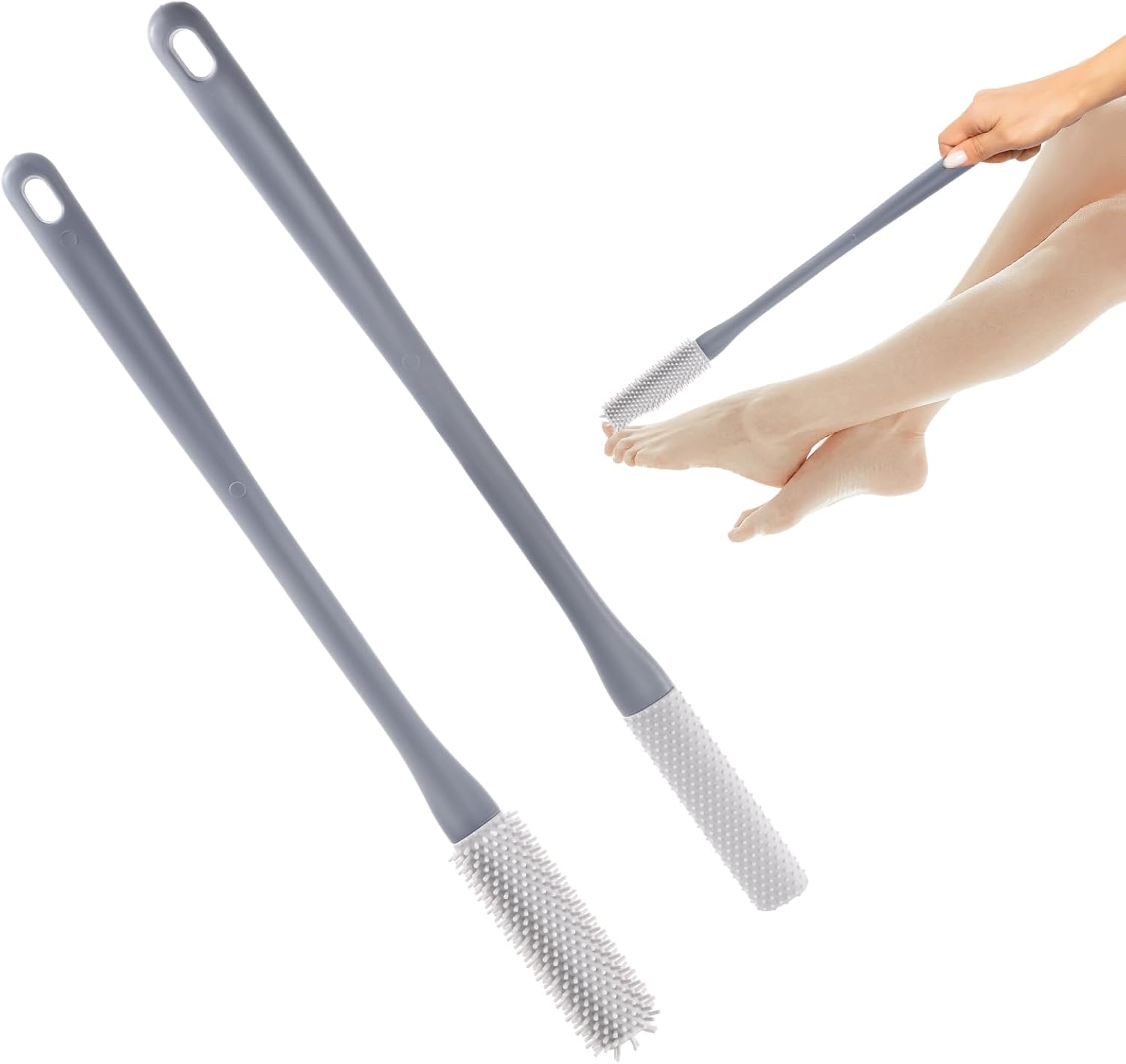 Amazon.com : Oruola 2 Pcs Toe Gap Cleaning Brush Long Handle, Toe ...