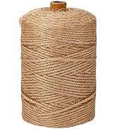 Amazon.com: Natural 3mm Jute Twine String, 328-FT Hemp Rope Heavy Duty ...