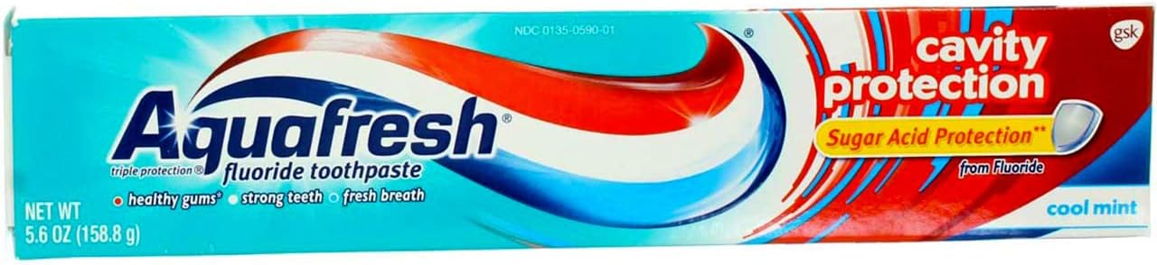 Amazon.com : Aquafresh Cavity Protection Fluoride Toothpaste, Cool Mint ...