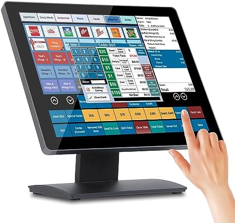 ANGEL POS HD 17" Capacitive LED Backlit Multi-Touch Monitor, VGA & HDMI ...