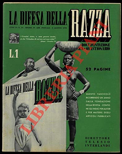 Amazon.com: La difesa della razza. Direttore Telesio Interlandi.: N.A ...