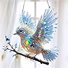 Amazon.com : Crystal Sky Blue Bird Stained Art Ornament, Acrylic Blue ...