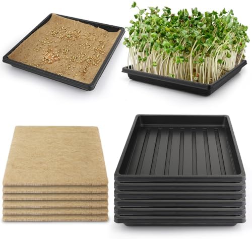 Amazon.com : Mlhezy Microgreens Growing Kit, 12Pcs Hemp Mats with 6Pcs ...