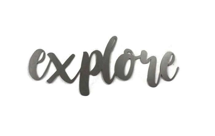 Amazon.com: Steel Metal Script Word Art - Various Sizes and Finishes ...