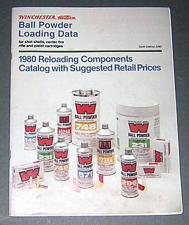 Winchester Ball Powder Loading Data for Shot Shells, Center Fire Rifle ...