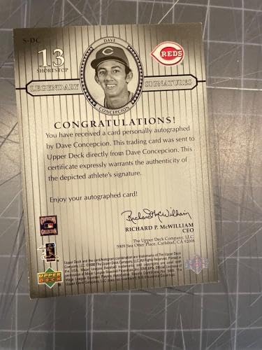 2000 U.d. Legendary Signatures Dave Concepcion Cincinnati Reds Auto ...