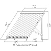 Amazon.com : Duda Solar 15 Tube Water Heater Collector 45° Frame ...