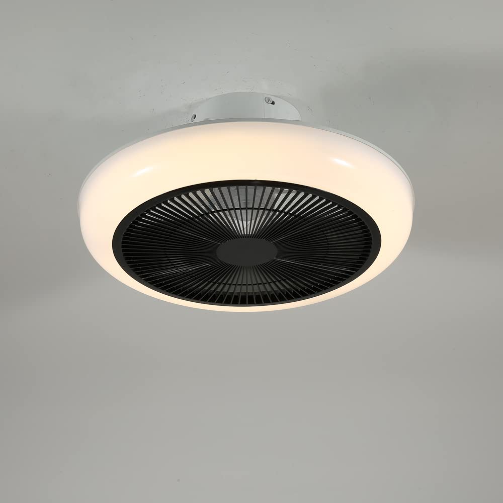 Megeme Modern Ceiling Fan with Lights,18" Enclosed Ceiling Fan with 6 ...