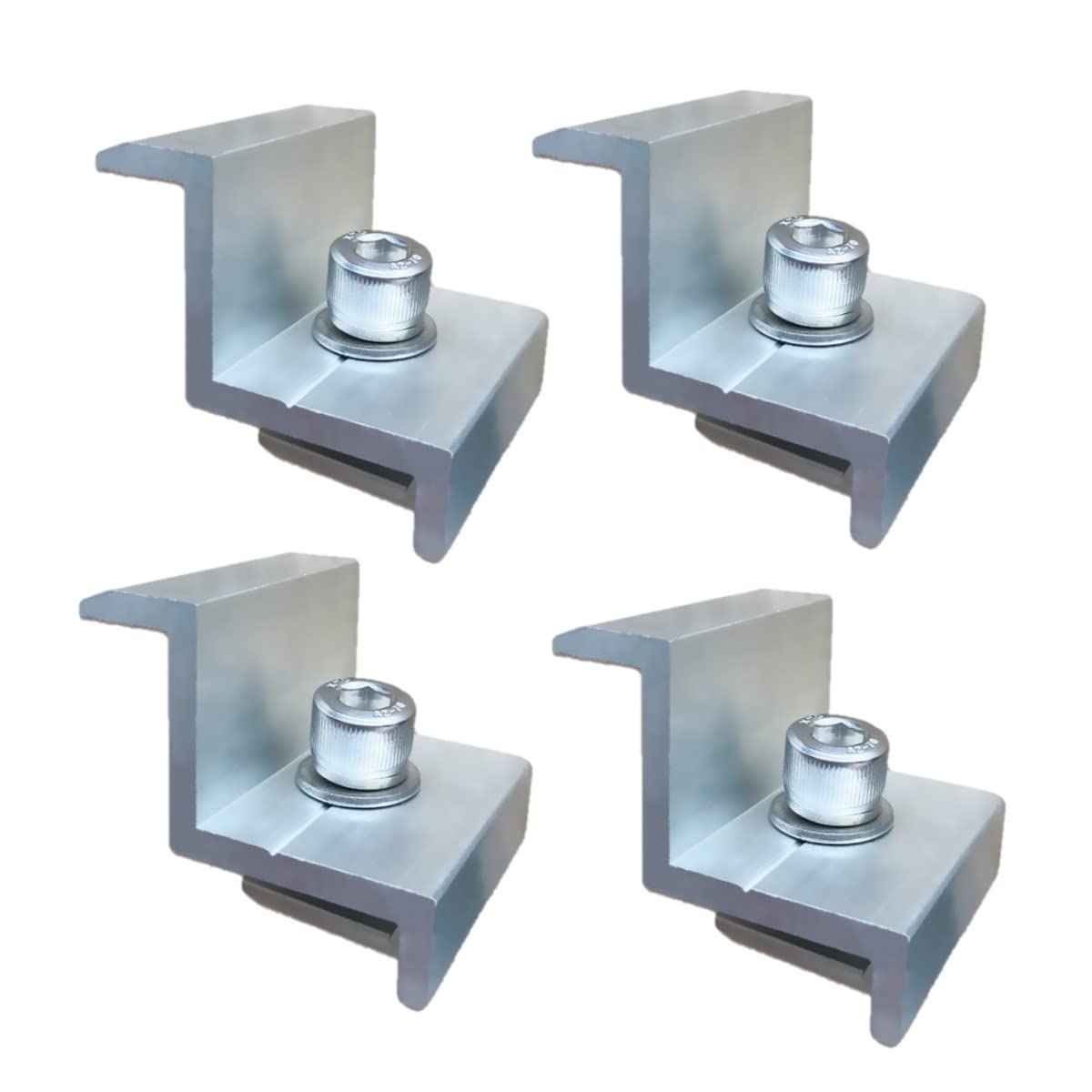 HOUSON 4 Pack Solar Panels Centre Clamp Aluminium PV Photovoltaic Solar ...