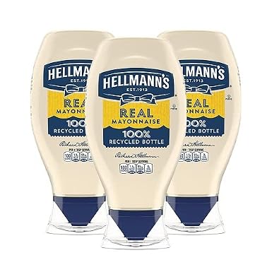 Amazon.com : Hellmann's Real Mayonnaise Squeeze Bottle 3 Count For A ...