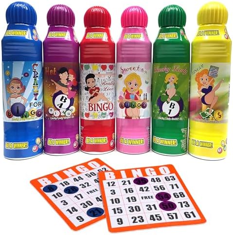 DAB-O-INK 6 Pack Bingo Daubers - Mixed Colors - 4 oz., Bingo Daubers ...