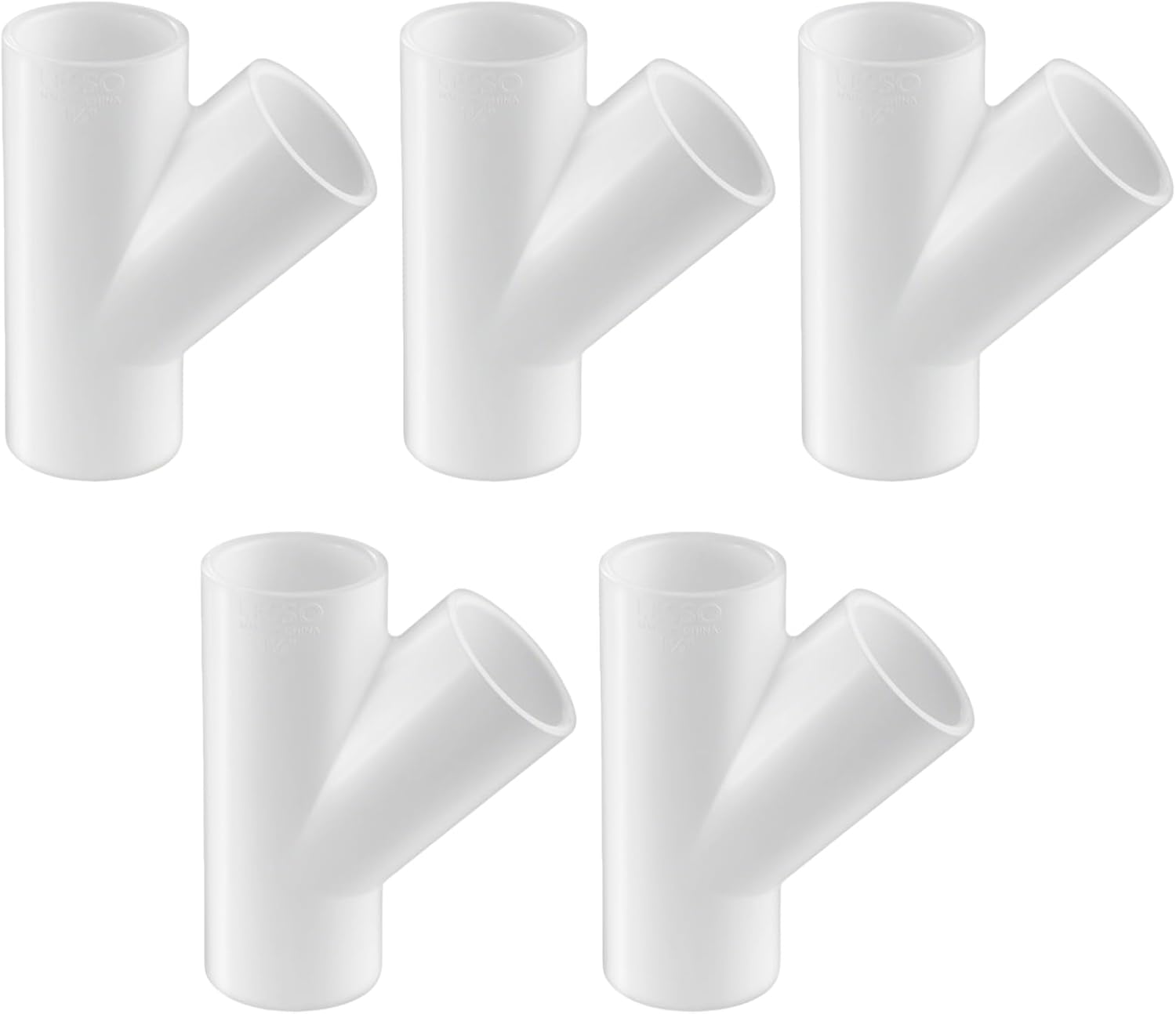 Amazon.com: LESSO 5 Pack PVC Pipe Fittings, 1 inch PVC Wye : Industrial ...