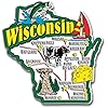 Amazon.com: Wisconsin Jumbo State Magnet by Classic Magnets, 3.4" x 3.5 ...
