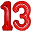 Amazon.com: Giant 40 Inch Red Number 33 Balloon Red 33th Birthday ...