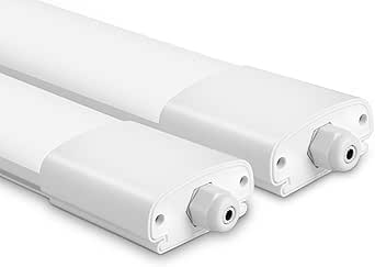 IEGLED 2er Pack LED Feuchtraumleuchte 90CM, 30W 3300LM Feuchtraumleuchte mit 4000K Neutralweiß ...