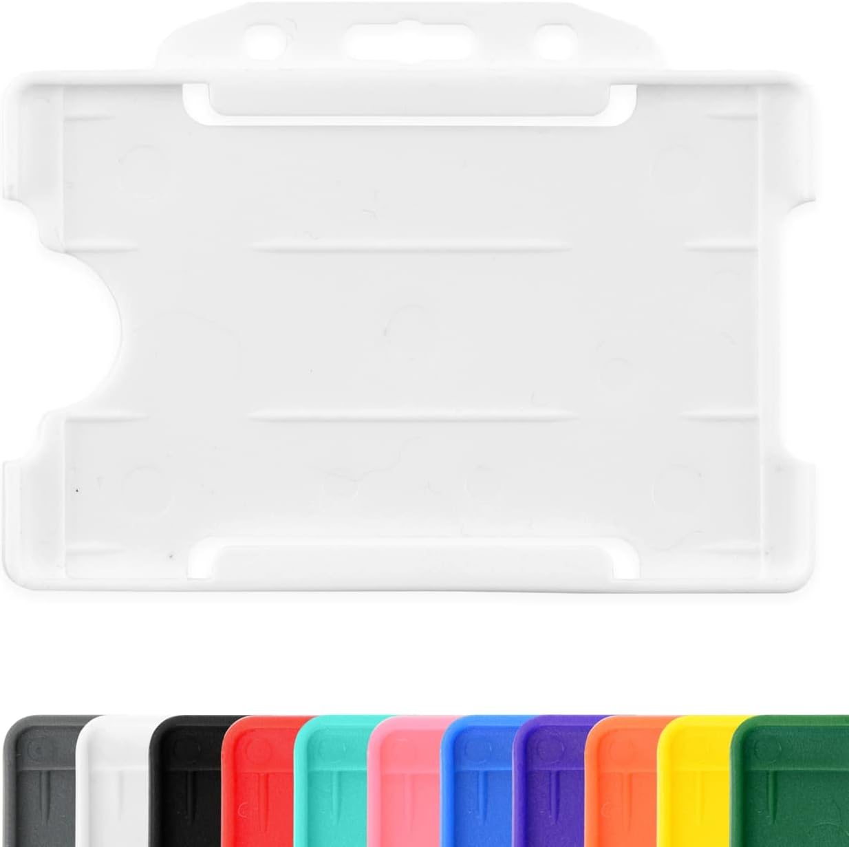 CKB LTD 10x White Single Sided Rigid Slide in Open Faced ID Card Badge ...