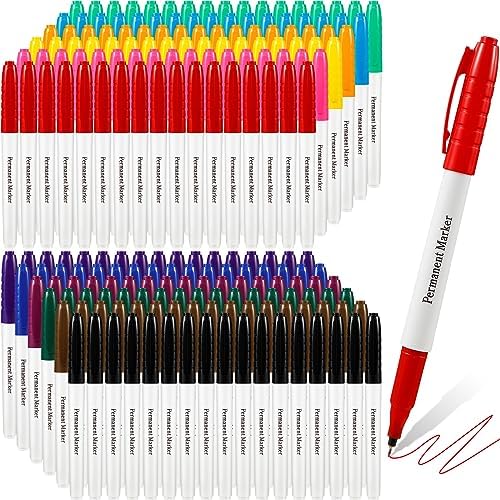 Amazon.com: Ctosree 168 Pcs Ultra Fine Point Permanent Markers Bulk ...