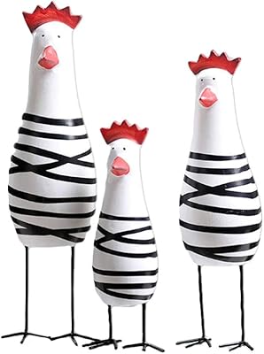Amazon.com: Cute Wood Wooden Chicken Chook Carving Figurines for Home ...