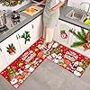 Amazon.com: JWXCBIM 2 Pcs Christmas Kitchen Rugs and Mats, Merry ...