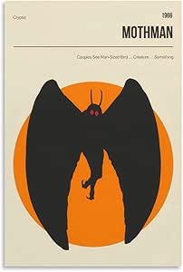Amazon.com: FMOGOTZP Mothman Book Cover - Cryptozoology, West Virginia ...