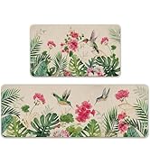 Amazon.com: Tailus Hello Spring Daisy Flower Kitchen Rugs Set of 2 ...