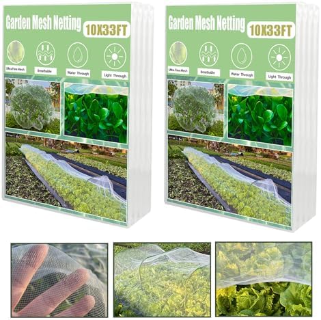 Amazon.com : TLSTGO Garden Netting,2 Pack 10X33FT Garden Mesh Netting ...