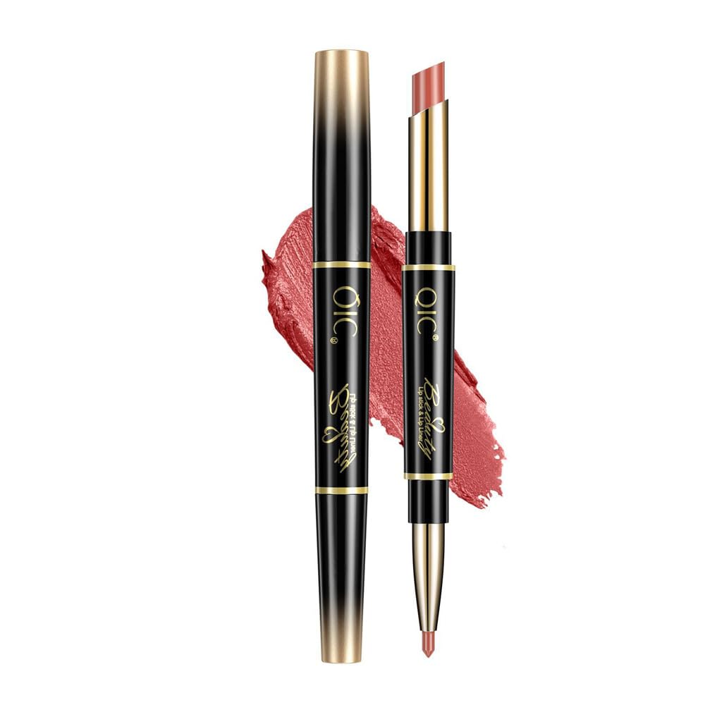 Amazon.com : TUKEFEV Double Head Lipstick Lipliner 2 in 1 Lip Color ...